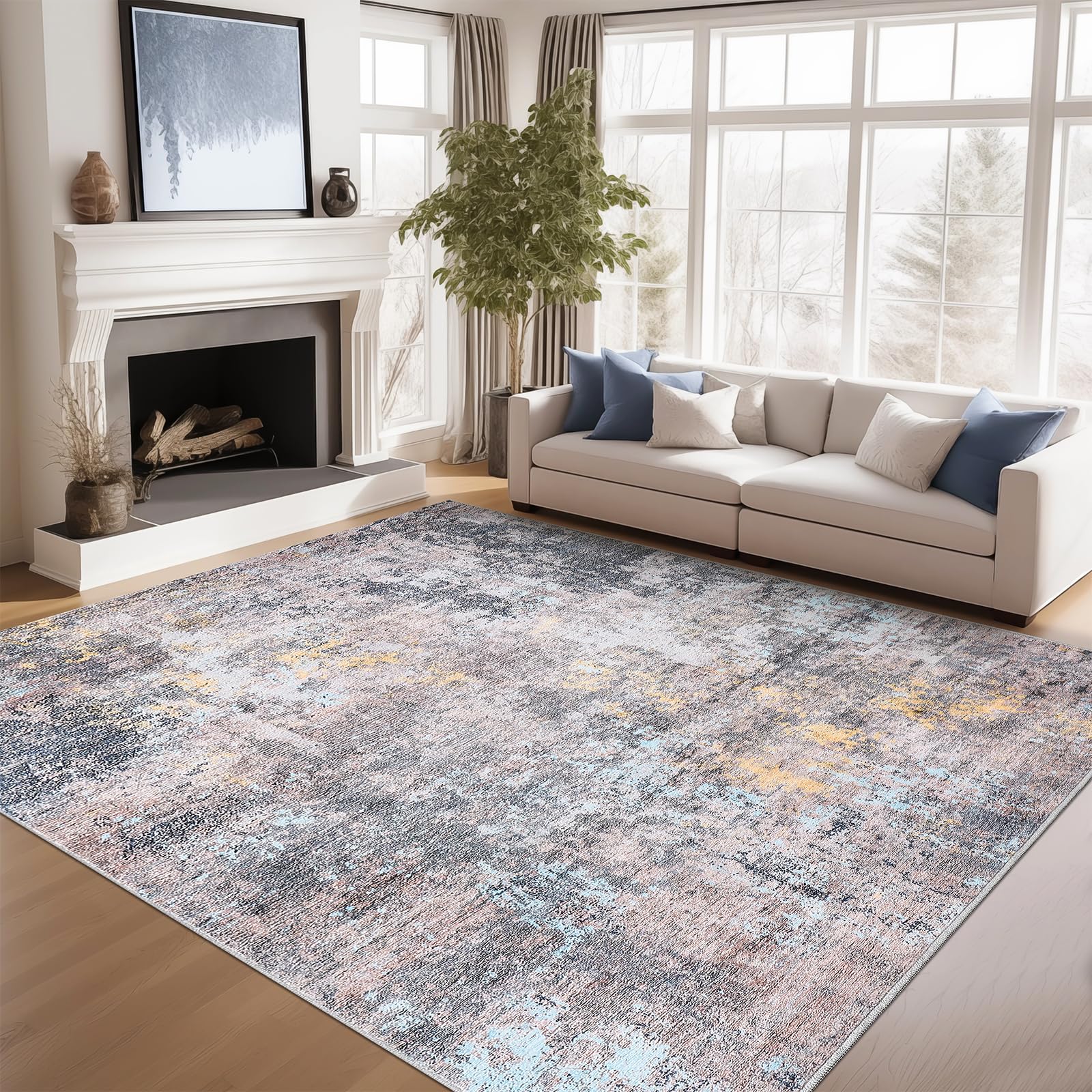 Roxstand 6x9 Area Rugs, Washable Area Rugs 6x9, Modern Foldable ...