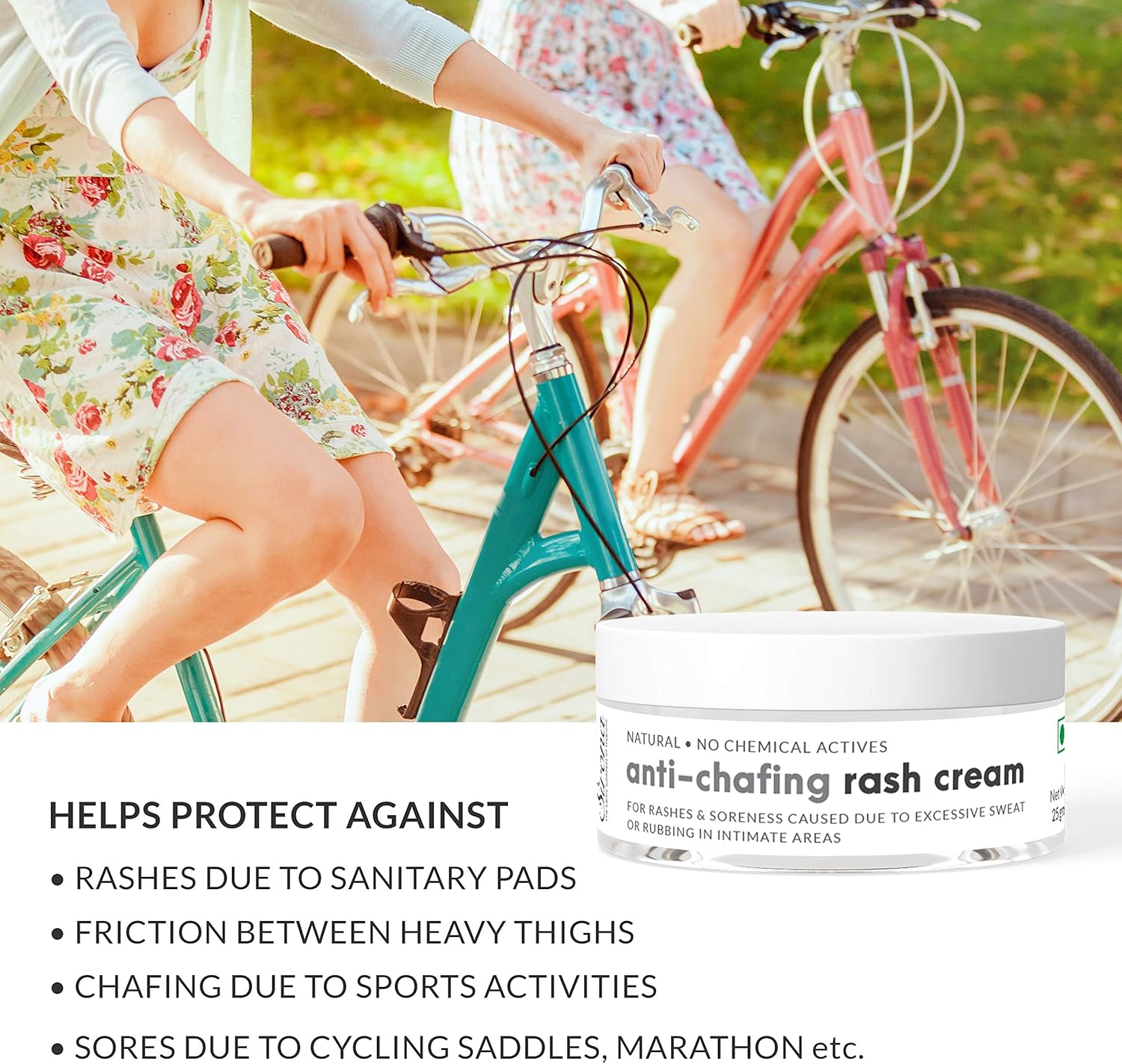 Sirona Natural Anti Chafing Rash Cream – 25gm, Skin Healing Cream with ...