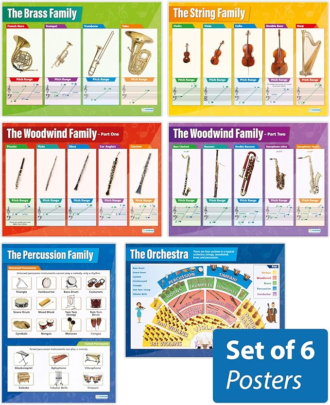 Amazon.com : The Orchestra Posters - Set of 6 | Music Posters ...
