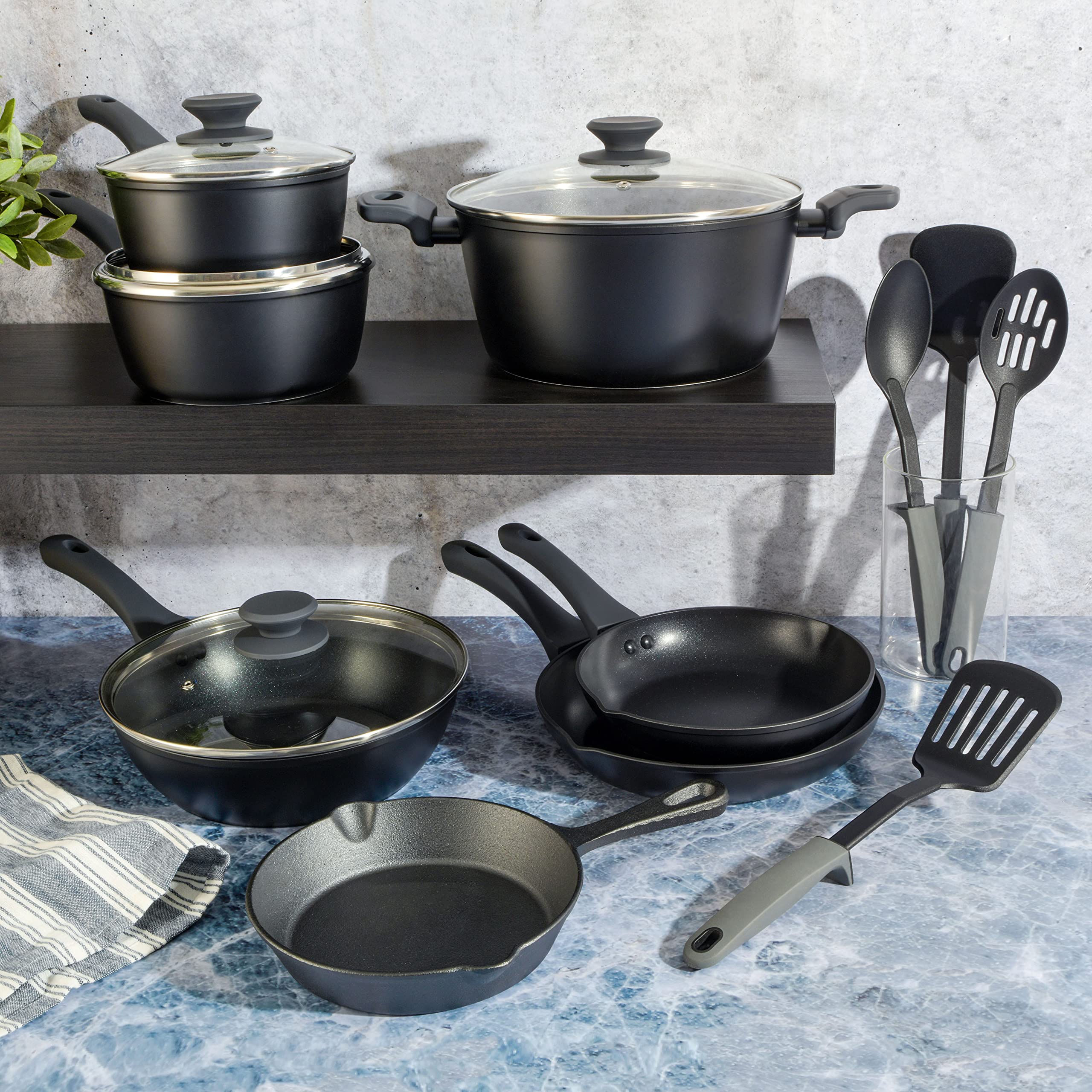 Mua Gibson Soho Lounge Nonstick Forged Aluminum Induction Pots and Pans ...