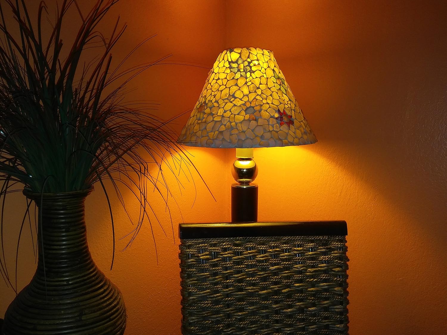 Amazon.com: Mosaic Ocean Tumbled Sea Glass Lamp Shade, all sea glass ...