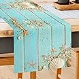 Amazon.com: Starfish Seashell Beach Ocean Table Runner 72 Inches Long ...