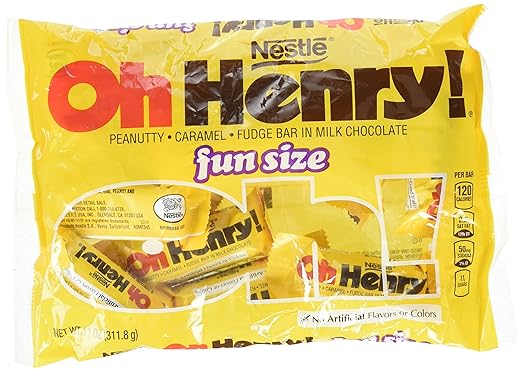 Amazon.com : Nestle Oh Henry Fun Size Bars, 11 Ounce : Grocery ...