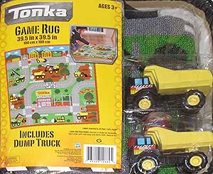 Amazon.com: Tonka Game Rug w/ 1 Mighty Dump Truck: Toys & Games