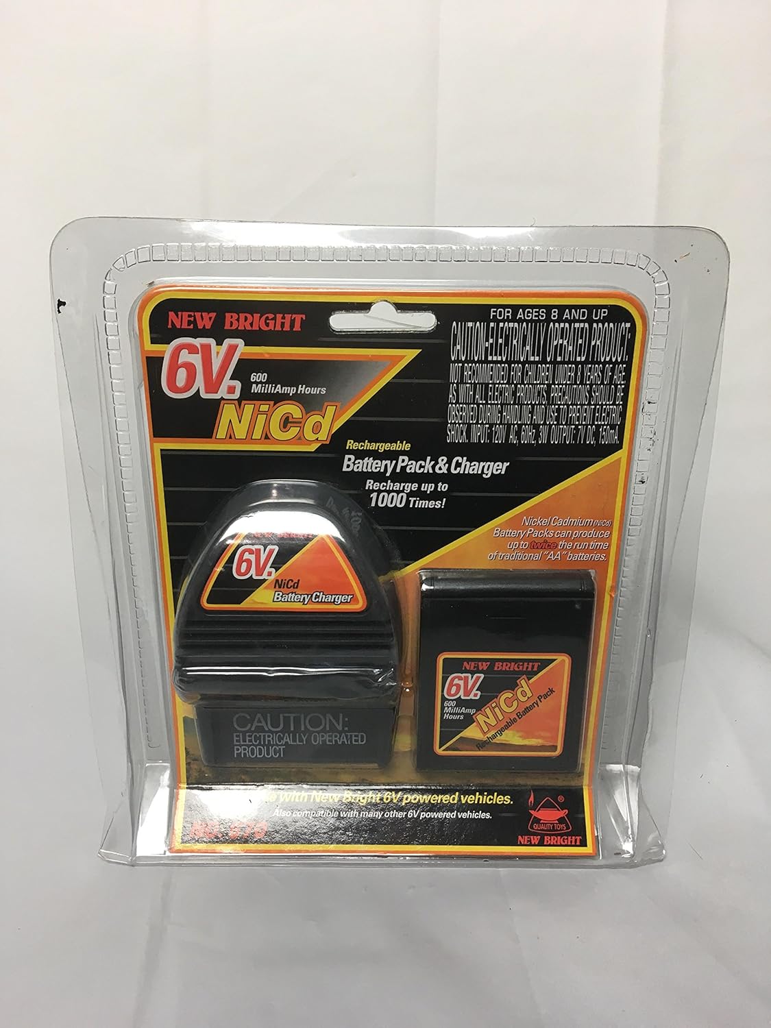 Buy New Bright 6V, 6 Volt Nicd Rechargeable Battery Packa & Charger ...