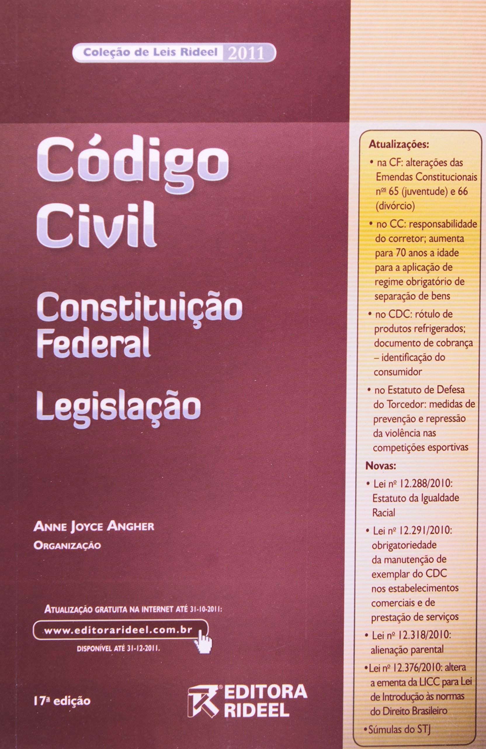 Código Civil. Constituição Federal. Legislação PDF Anne Joyce Angher