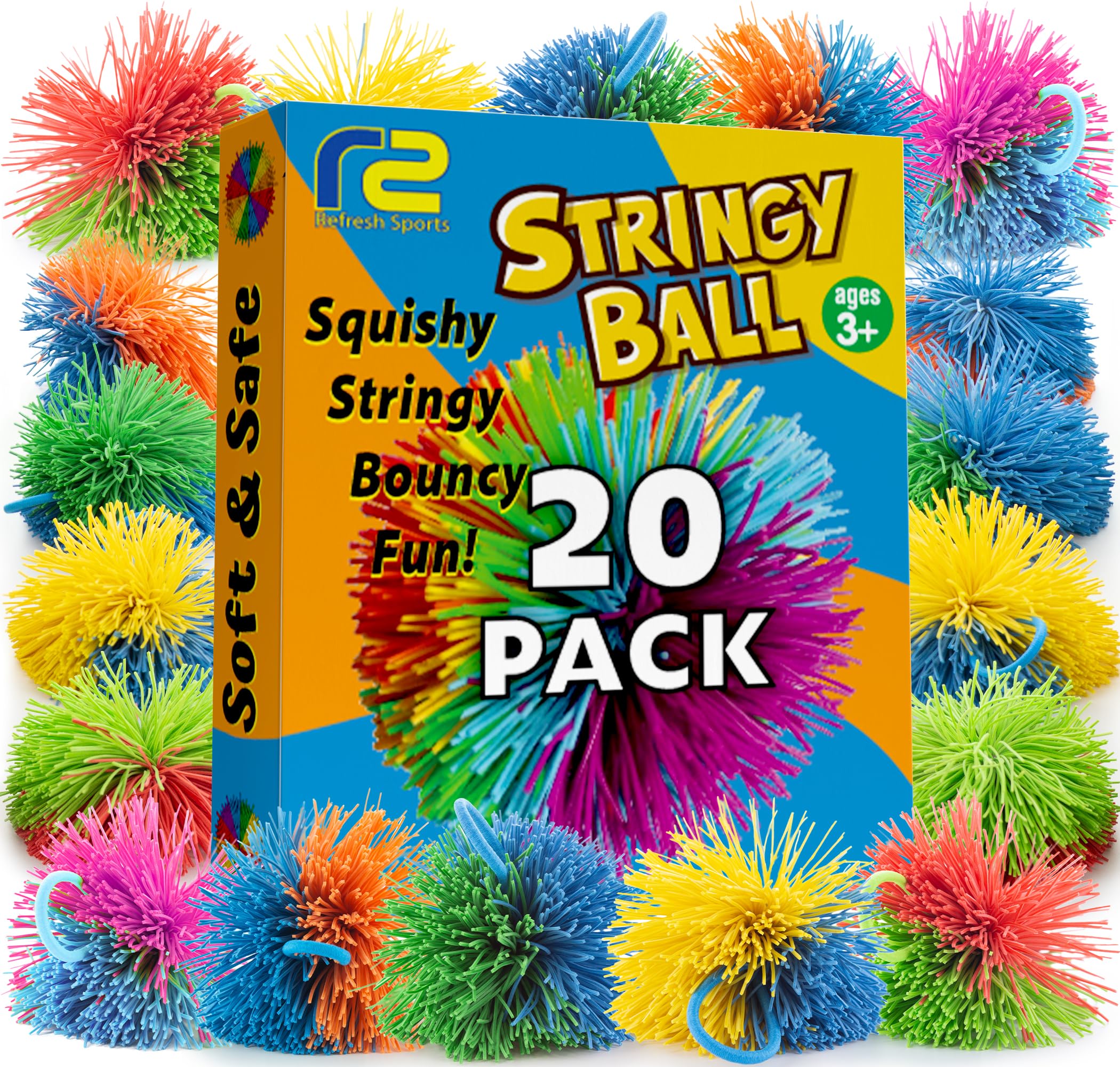 Fidget Toys - Original Soft & Stretchy Ball Bulk 20 Pack - Easter ...