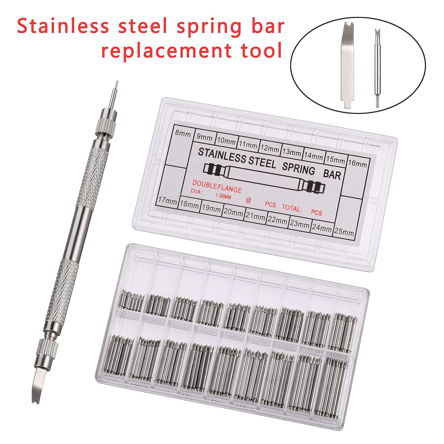 KWOKWEI Uhren Federstege, 360 Stück Uhren Stifte Federstifte aus ...