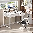 Amazon.com: YITAHOME Small Computer Desk with Drawers, Office Desk with ...