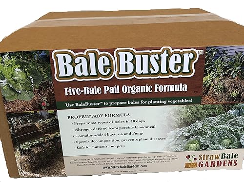 Straw Bale Gardening Five Bale Preparation kit with 100% Organic ...