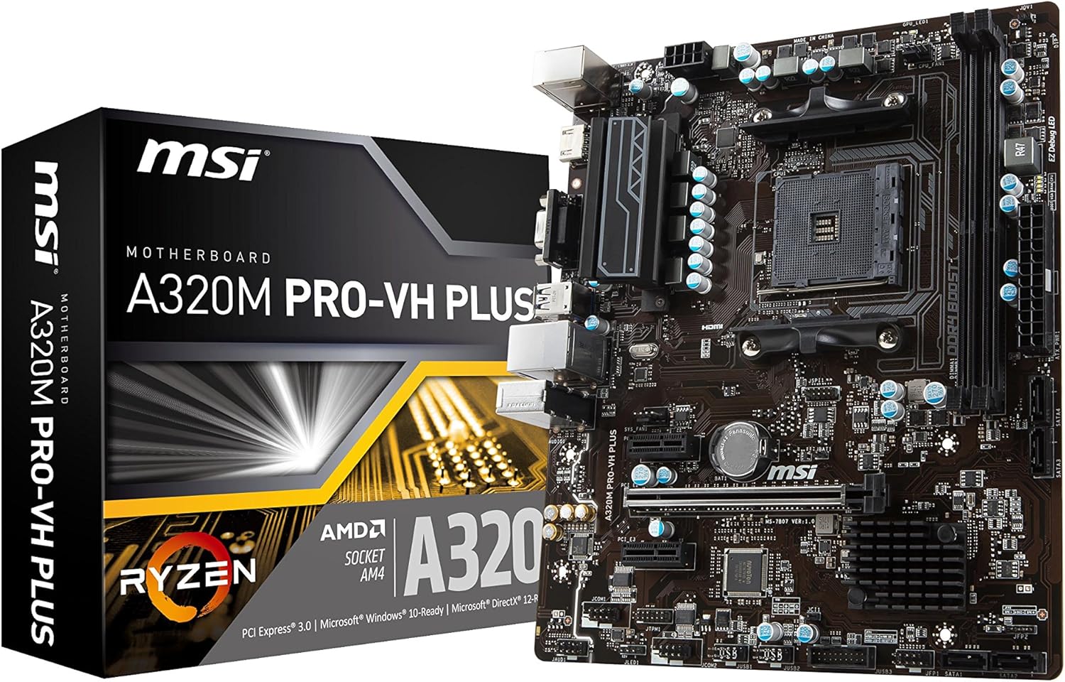 MSI A320M PRO-VH PLUS - AM4 A320M PRO-VH PLUS M-ATX: Amazon.co.uk ...