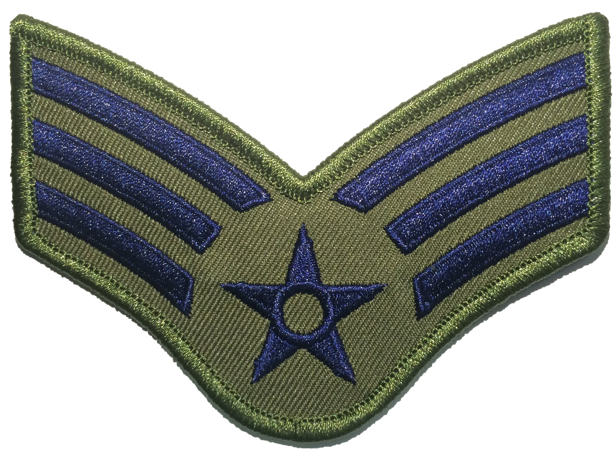 Amazon.com: Set 2 of Senior Airman Blue and Silver Large US Air Force ...