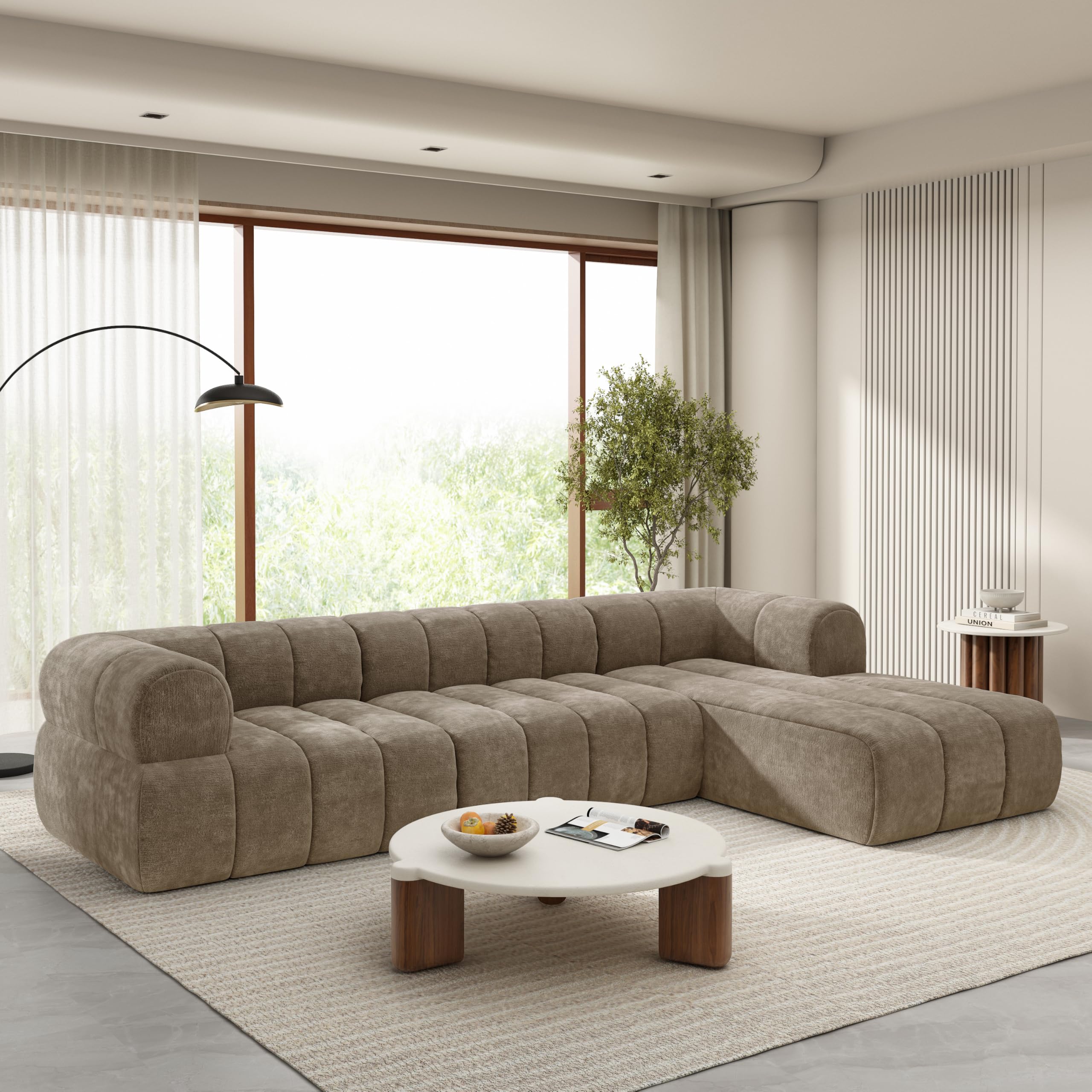 Christopher Knight Home Mania 122" Modular L-Shape Sofa Couch with ...
