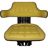 Amazon.com: Yellow Universal Adjustable Tractor Suspension Seat with Tilt Waffle Style Fits for ...