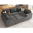 Amazon.com: Nolany Modular Sectional Couch with Storage Ottoman ...