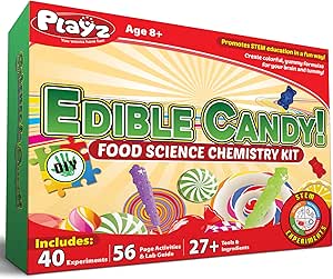 Amazon.com: Playz Edible Candy! Food Science STEM Chemistry Kit - 40 ...