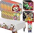 Amazon.com: Party City Super Mario Tableware Kit for 8 Guests, 81 ...