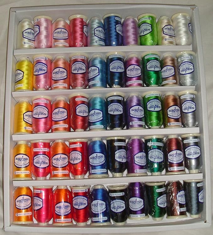 Marathon Embroidery Machine Thread Rayon Boxed Set Popular 50: Amazon ...