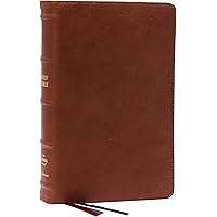 NKJV, End-of-Verse Reference Bible, Personal Size Large Print, Premium Goatskin Leather, Brown ...