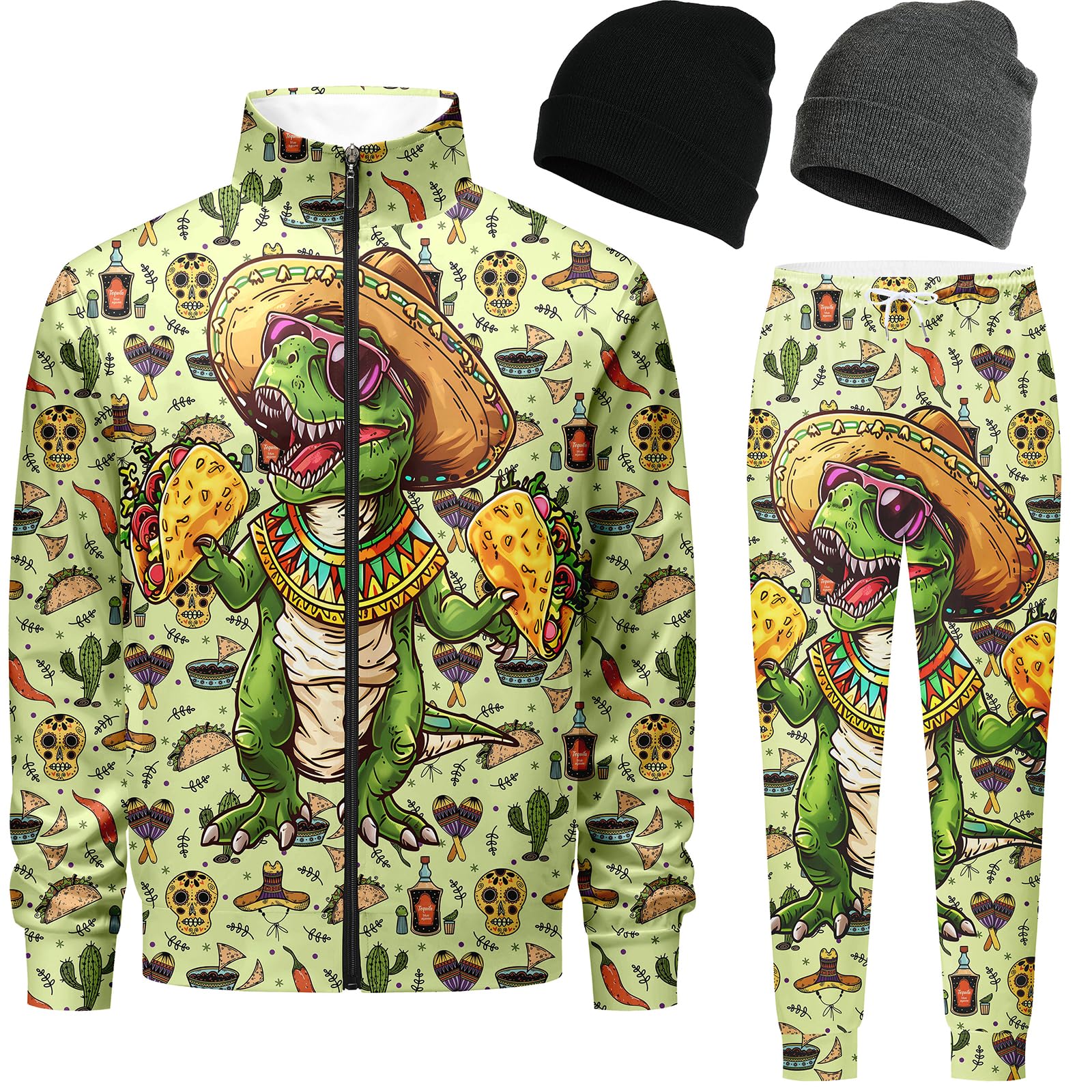 DOOPCCOR Men taco Track Suits Sets 80s outfit for men tracksuits ...