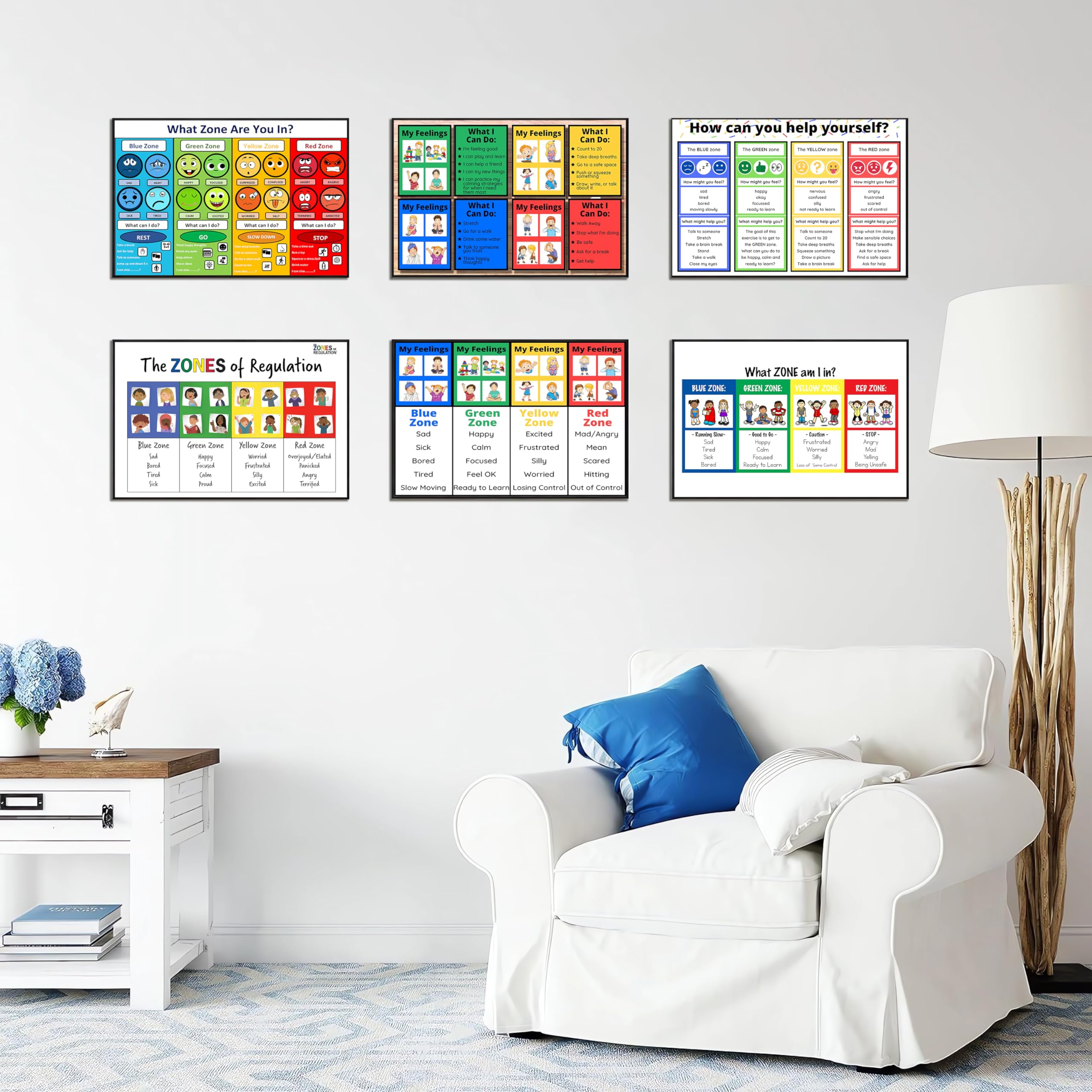 Mua DEVENALSA Zones of Regulation Poster Feelings Posters Emotions ...
