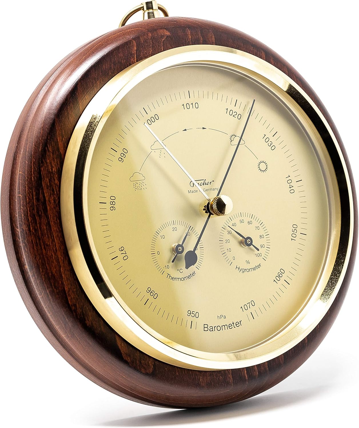 Amazon.com: Fischer Barometer, Wood, Mahagoni Coloured, 200 x 160 mm ...