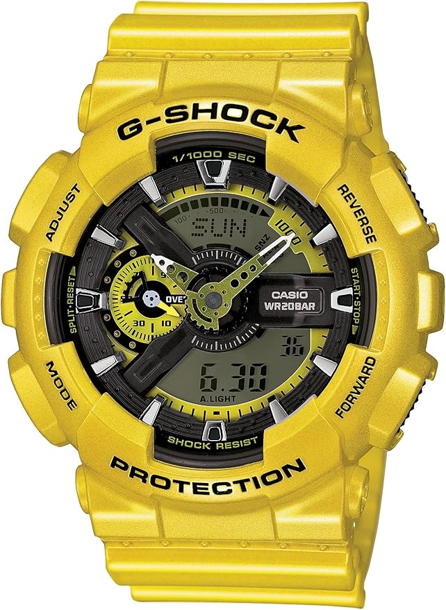 Casio G-Shock Yellow Analog Digital Dial Resin Quartz Men's Watch ...