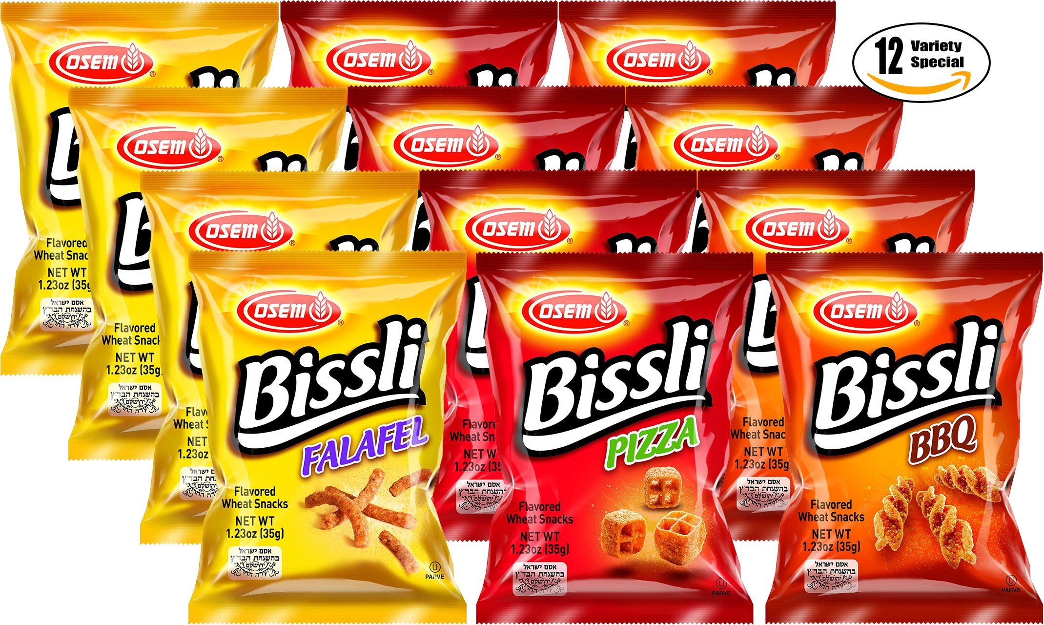 Amazon.com : Osem Bamba Snacks, Peanut Flavored, 1-Ounce Packages (Pack ...