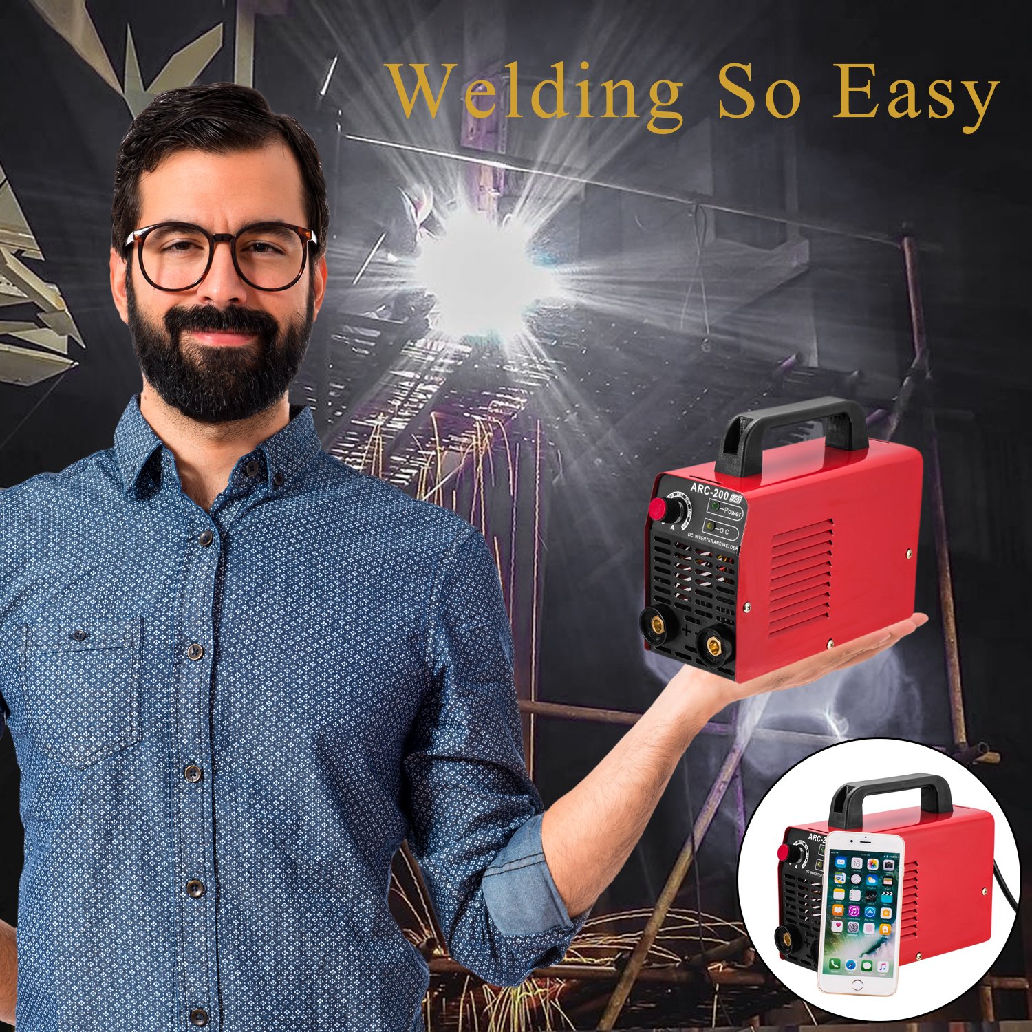 Welder Arc Welder 160Amp Stick MMA Welding Machine IGBT Digital Smart ...