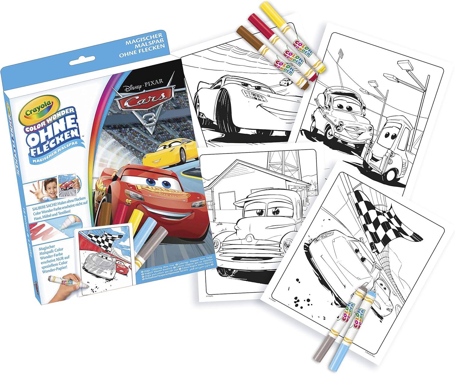Crayola 12803.4100 Disney Pixar Color Wonder-Cars 3 Colouring Book ...