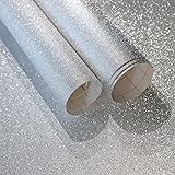 Livelynine Glitter Wallpaper Stick and Peel Decorative Wallpaper for ...