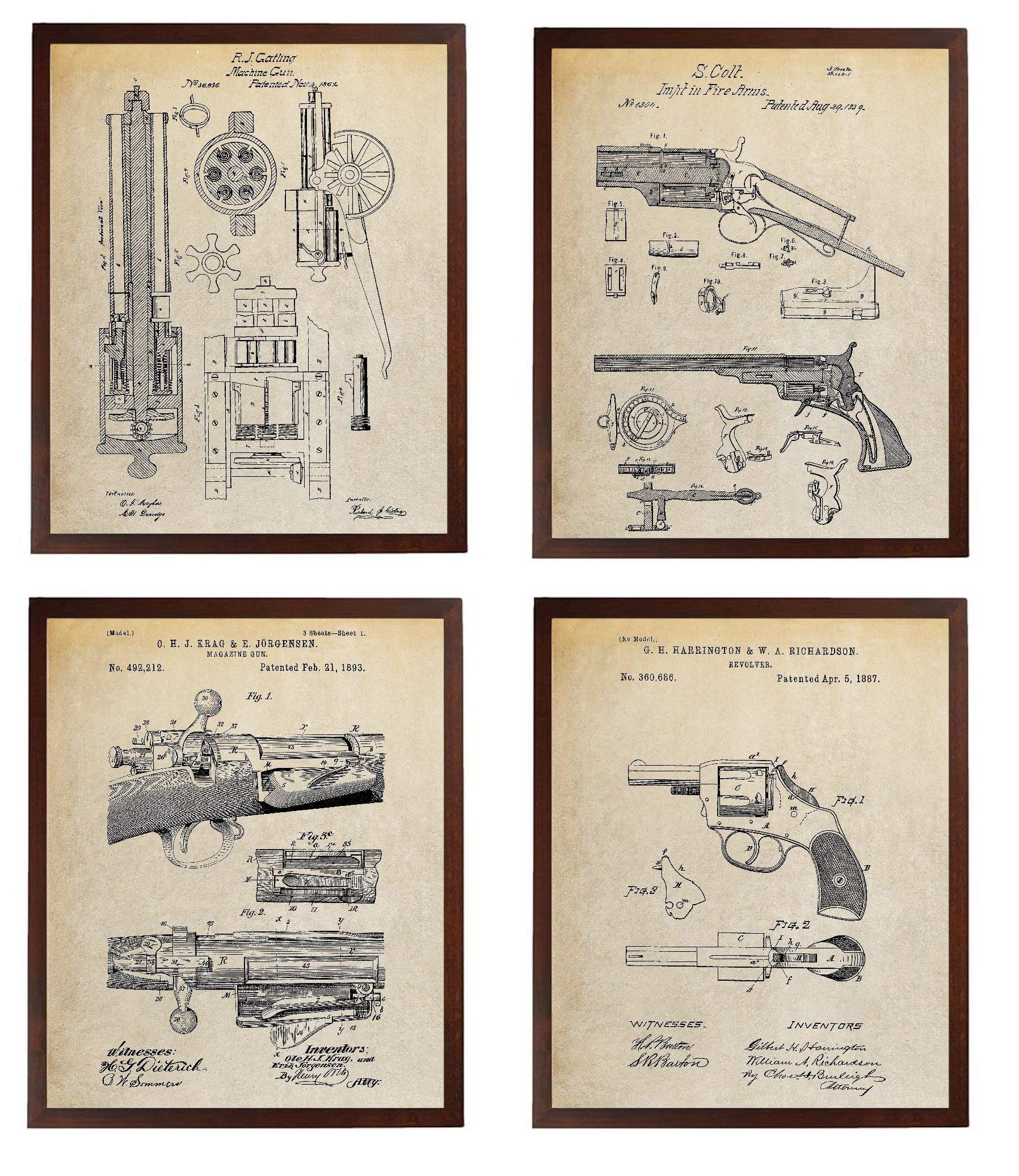 Buy Turnip Designs Gatling Colt Paterson Pistol Repeating Revolver ...
