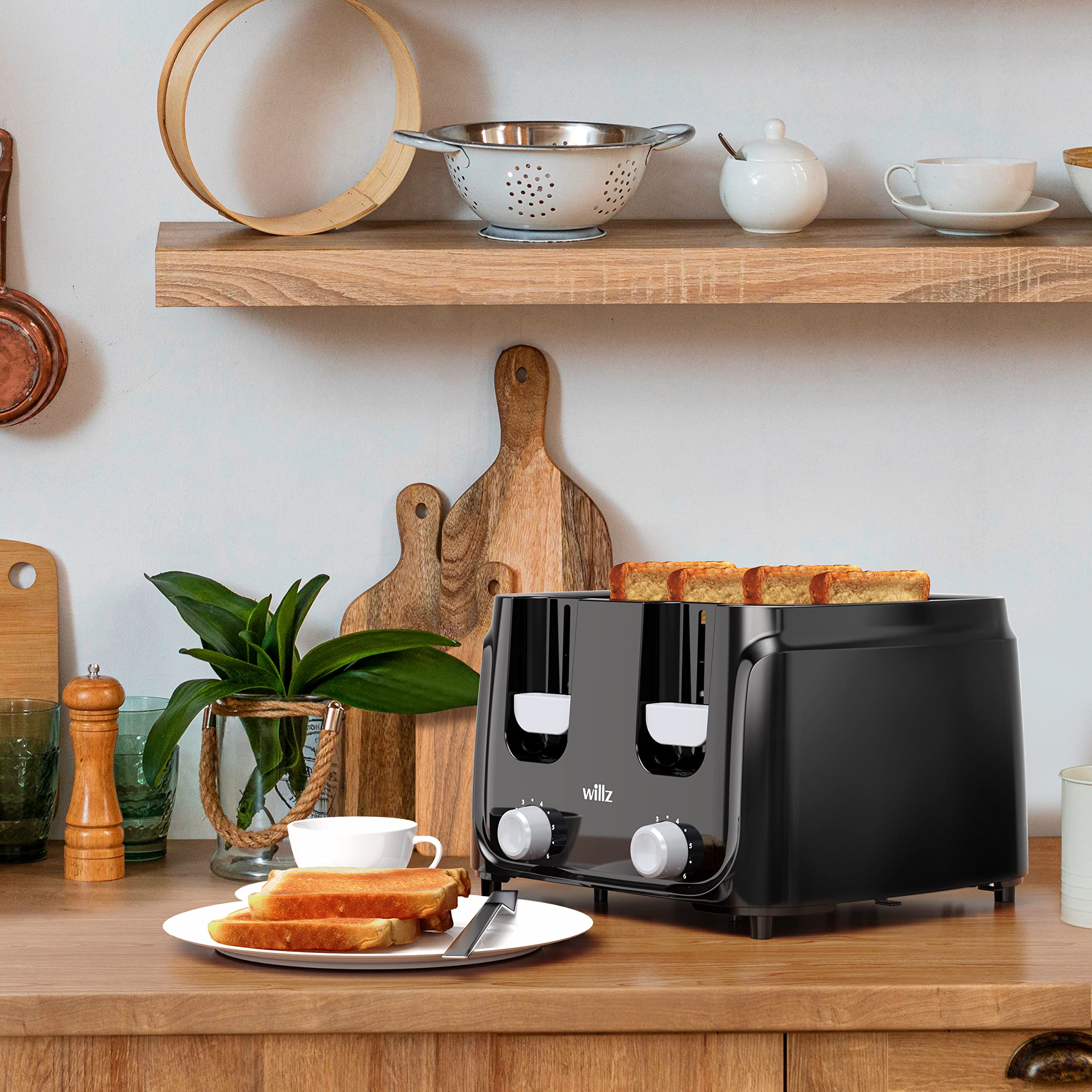 Mua Willz 4-Slice Toaster, Extra Wide Slot with 6 Browning Levels ...