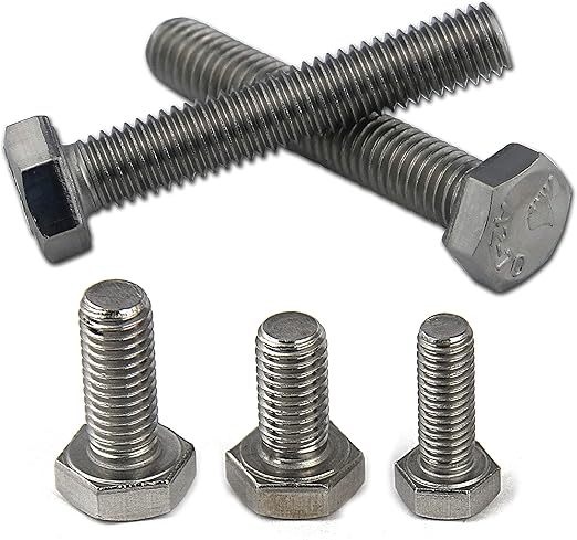 PROTECH 50 Stück Sechskantschrauben M4 - DIN 933 - ISO 4017 - M4x14 Edelstahl A2 V2A Rostfrei ...