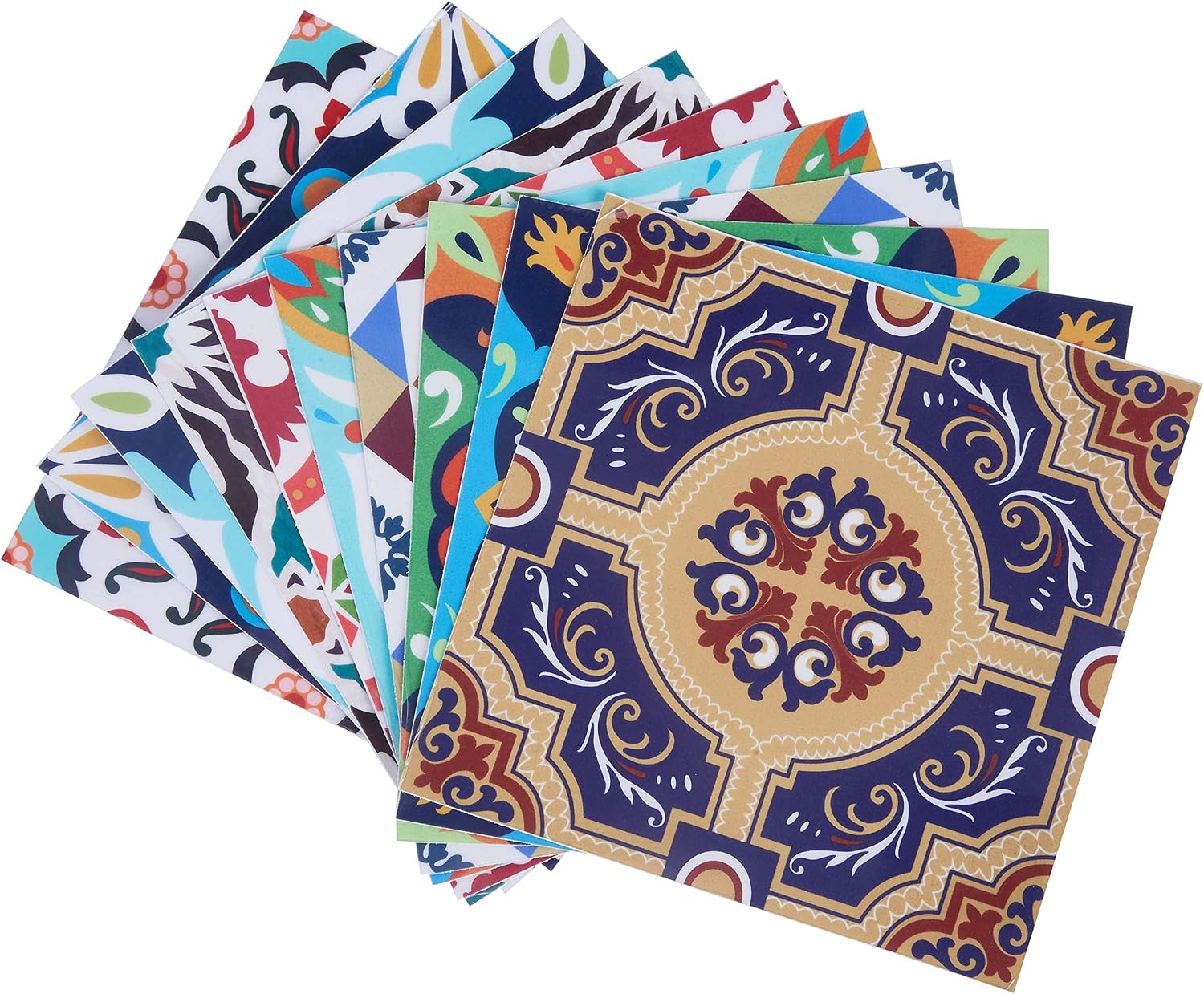 Topmail 10 Piezas Azulejos Adhesivos Suelo 20x20cm Azulejos Vinilo ...