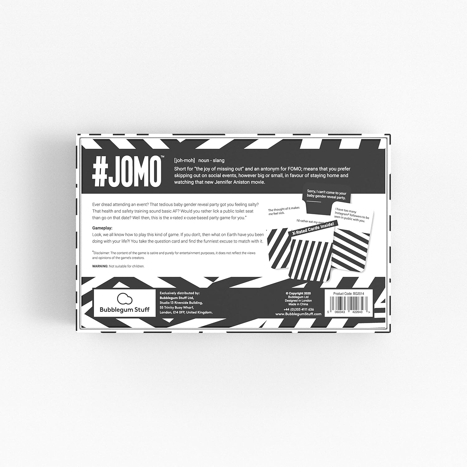 Bubblegum Stuff – #JOMO Game | Joy Of Missing Out Comedy Card Game – Totally Outrageous Excuses ...