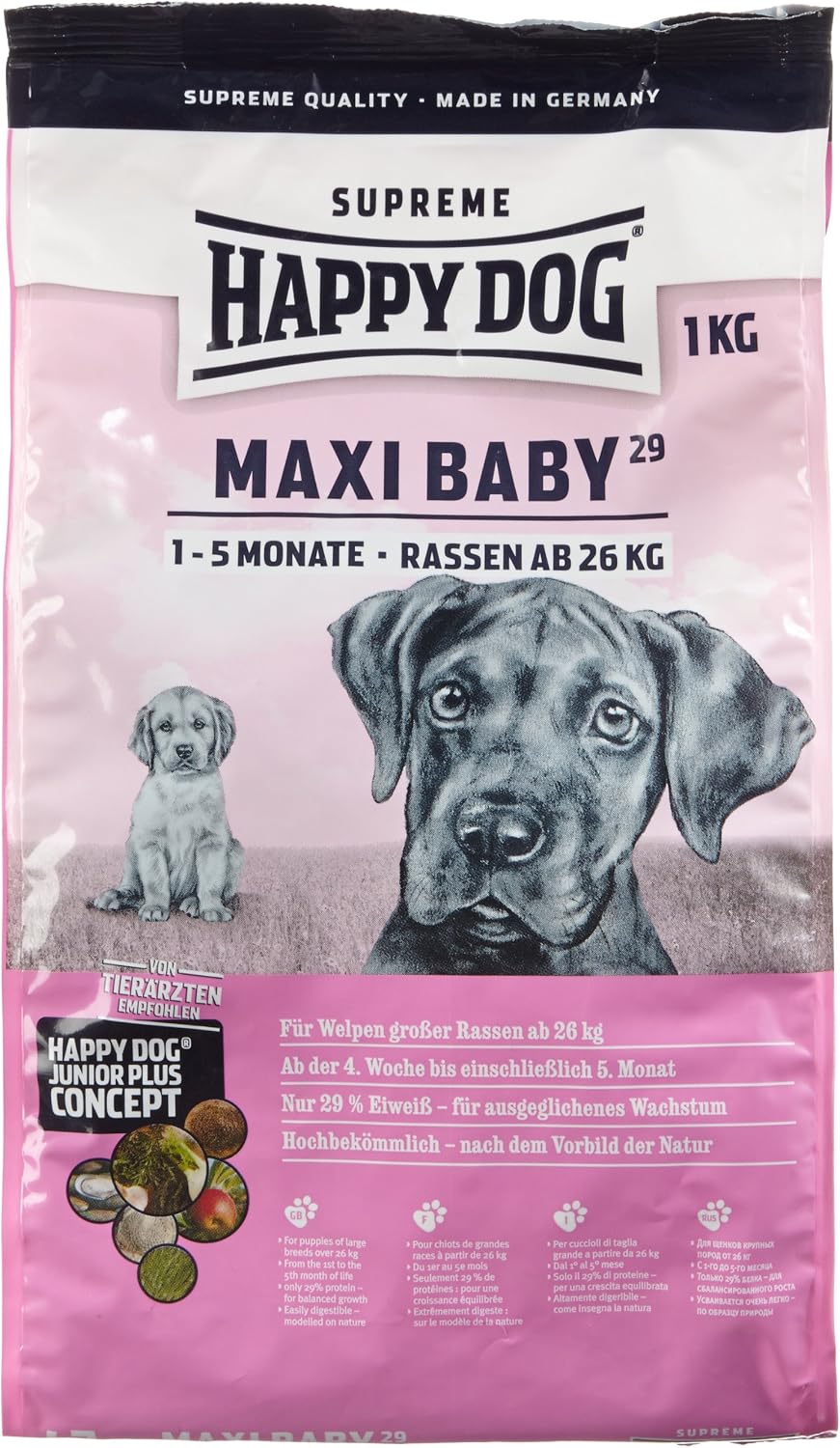 Happy Dog Hundefutter 49109 Young Maxi Baby 1kg: Amazon.de: Haustier