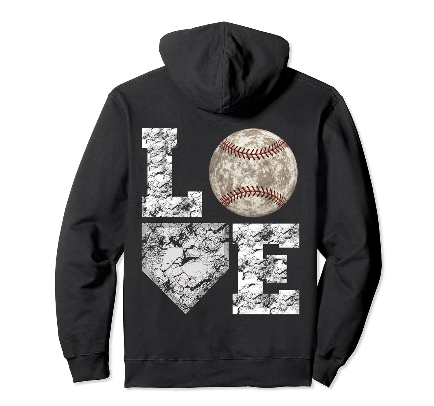 Baseball Distressed Ball Cute Mom Love Pullover Hoodie-ln – Lntee