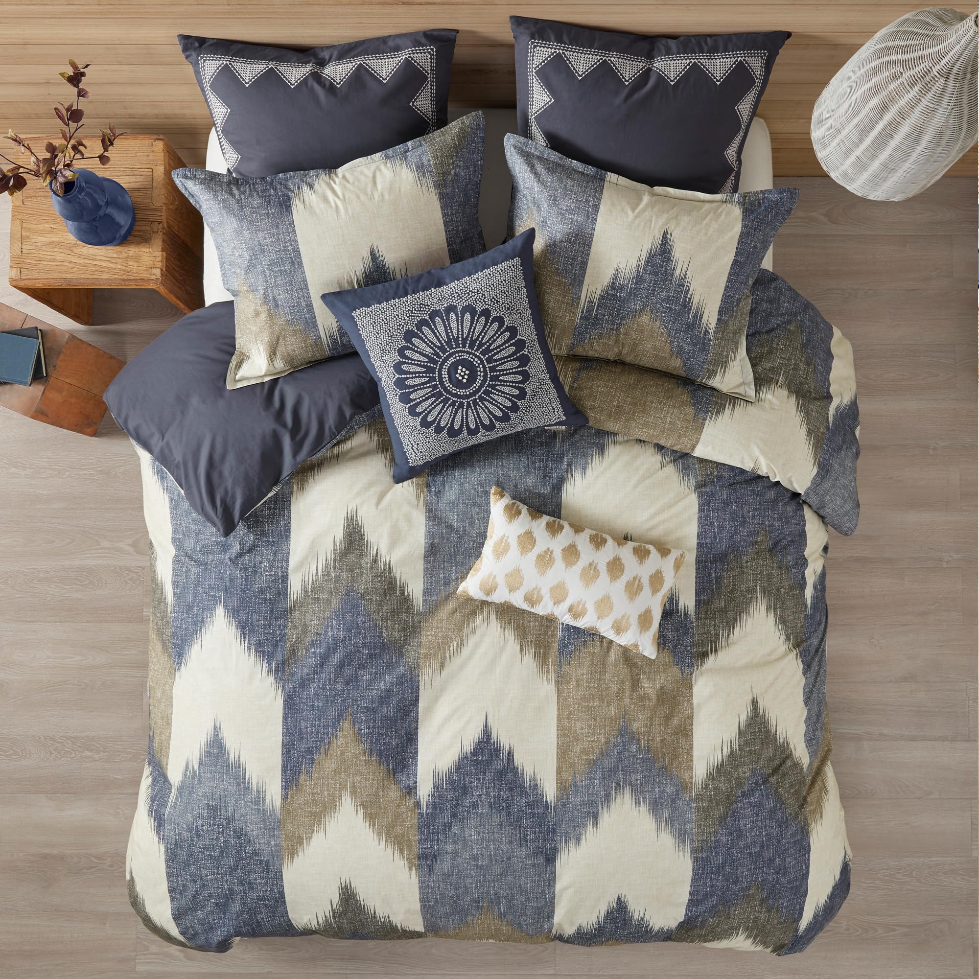INK+IVY King Size Comforter Set, Cozy Cotton Comforter, All Season ...