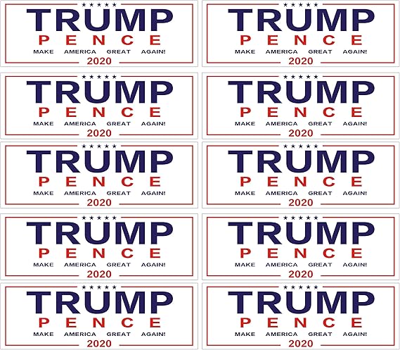 Amazon.com: Go Party USA Trump 2020 Stickers 10 Pack | Keep America ...