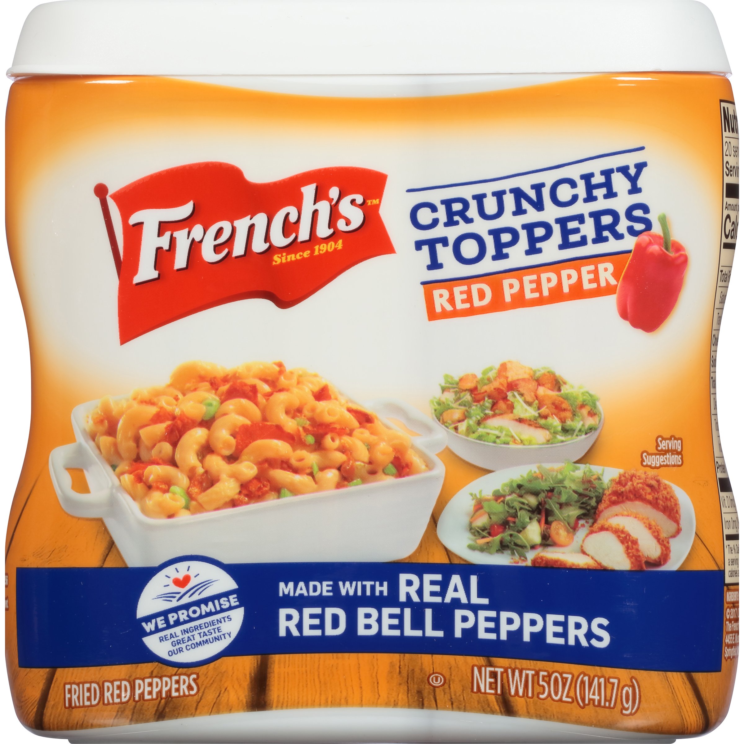 crispy red pepper salad topping