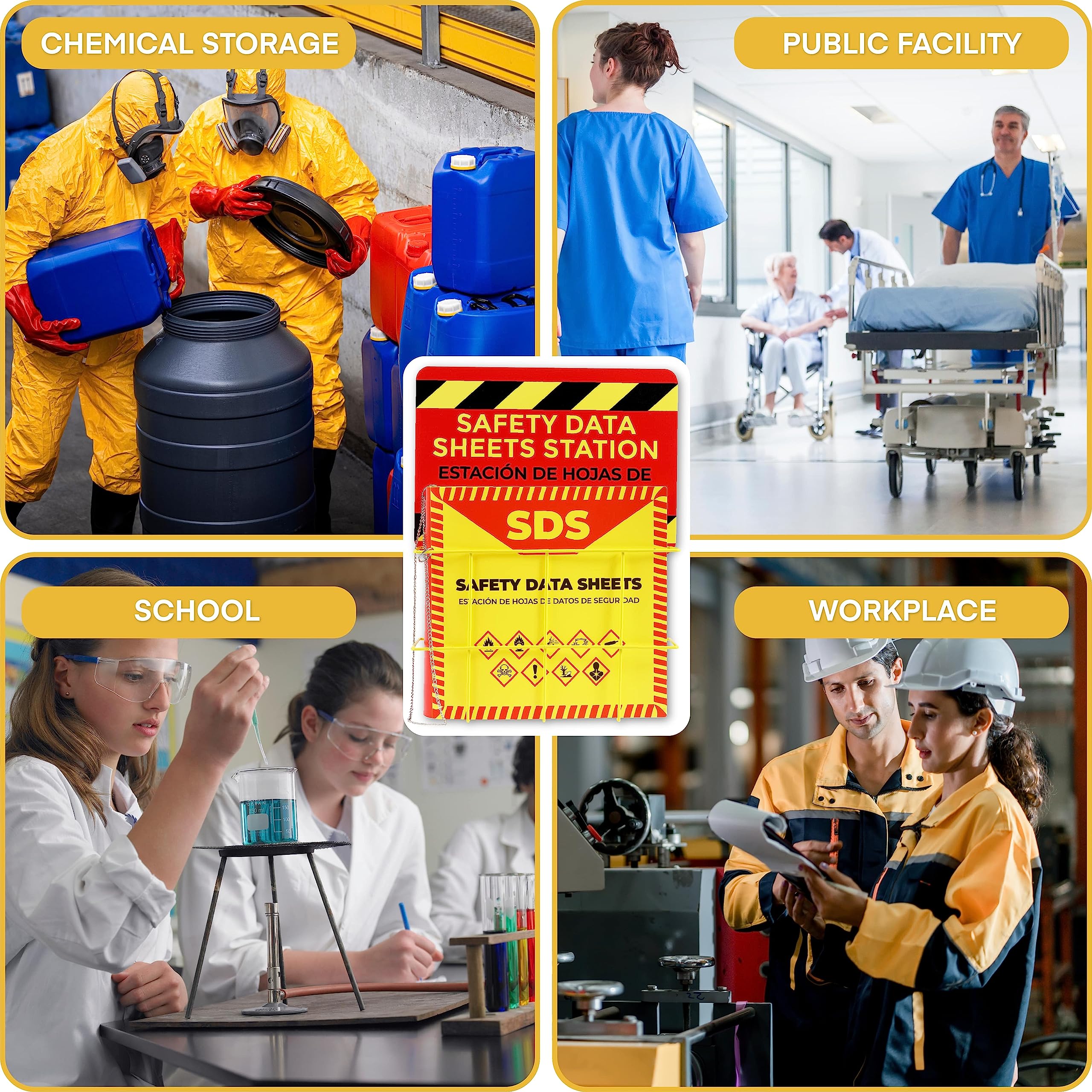 AdirPro Safety Data Sheet Station - Wall Mount SDS Station Displays GHS ...