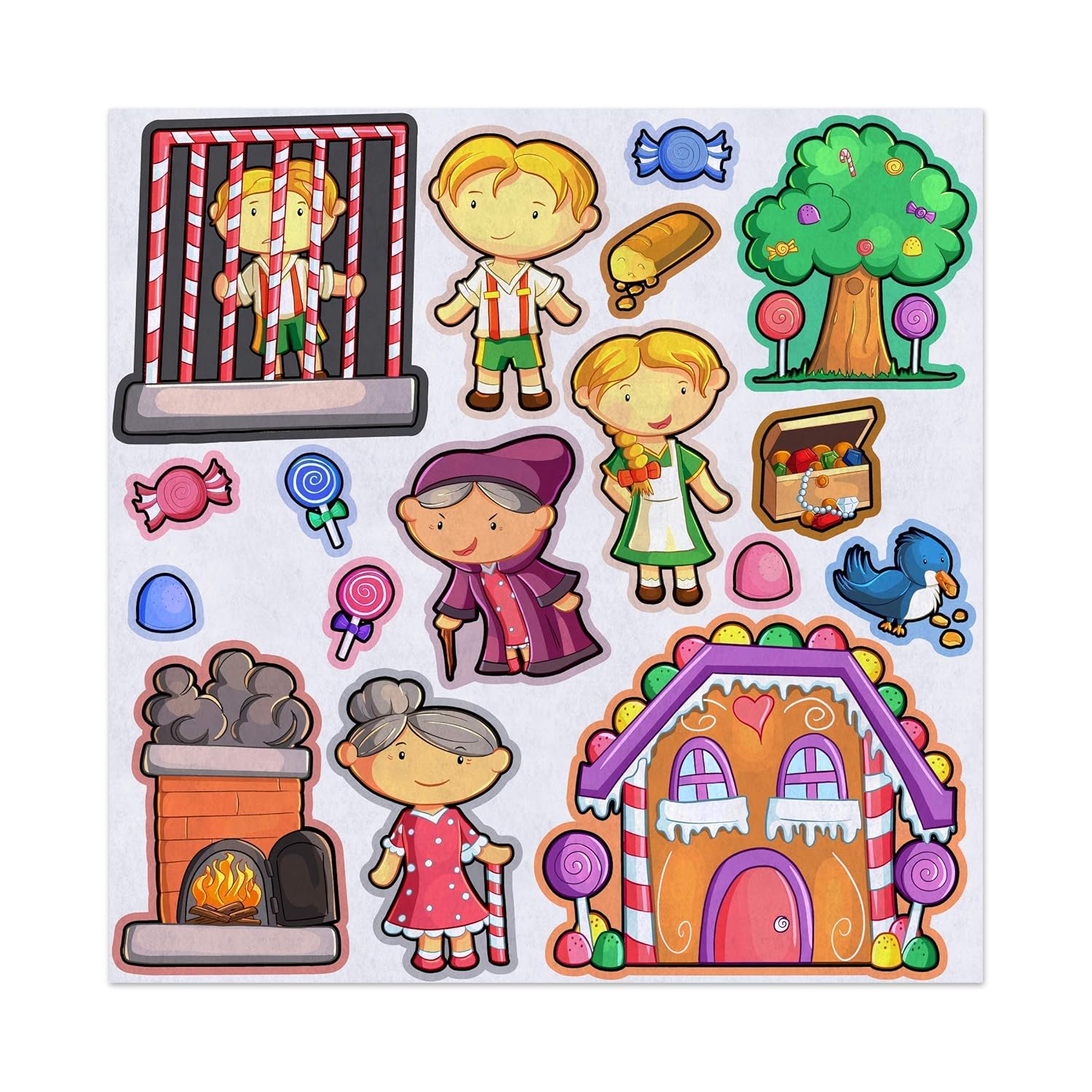 Amazon.com: Hansel and Gretel Story Adventure Felt Play Art Set Flannel ...