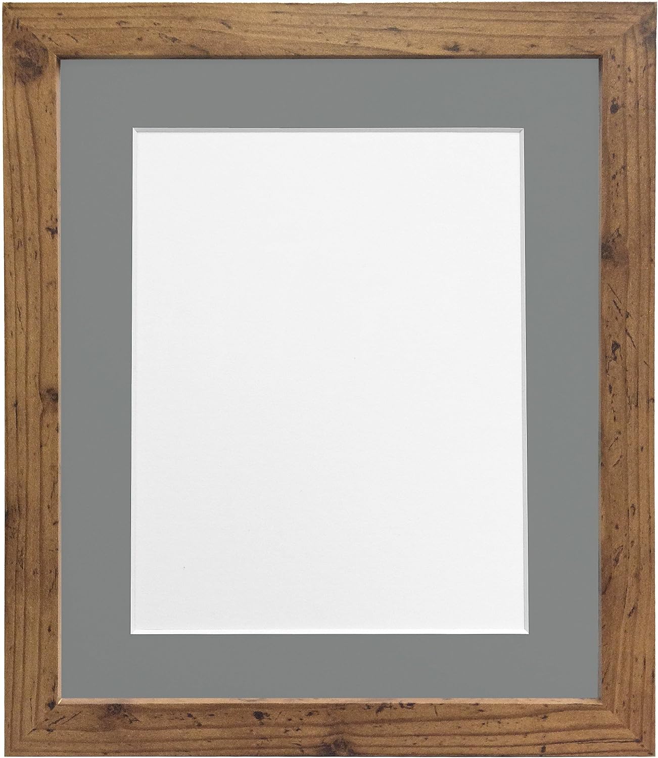 FRAMES BY POST 25mm wide H7 Oak Picture Photo Frame with Dark Grey ...