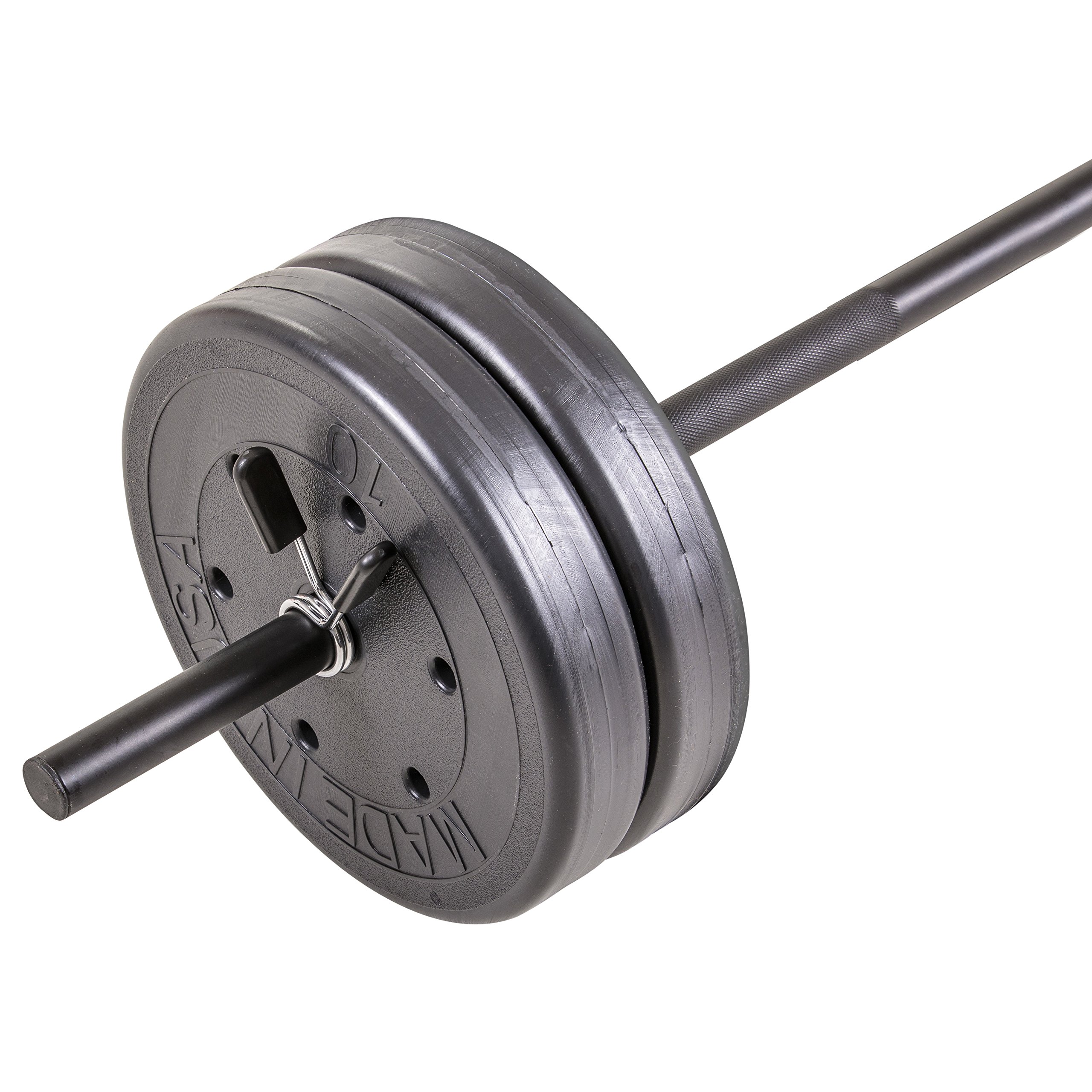 US Weight Duracast 55 Lb Barbell Weight Set With Two 5 Lb Weights