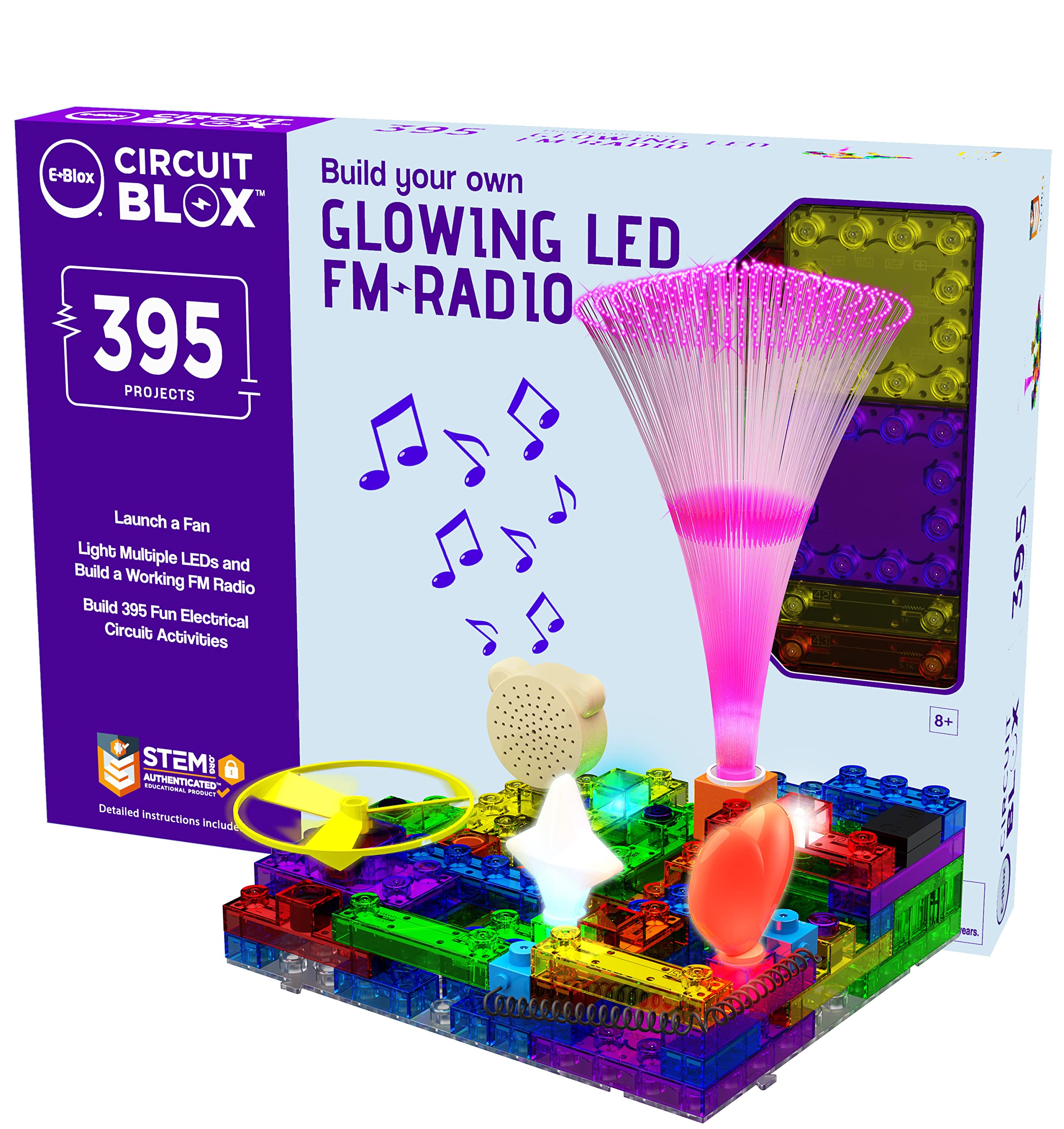 Mua E-BLOX Build Your Own Glowing LED FM Radio Kit, 395 Fun STEM ...