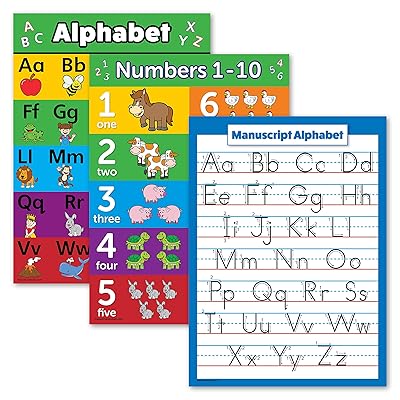 3 Pack - ABC Alphabet Numbers 1-10 Manuscript Maroc | Ubuy
