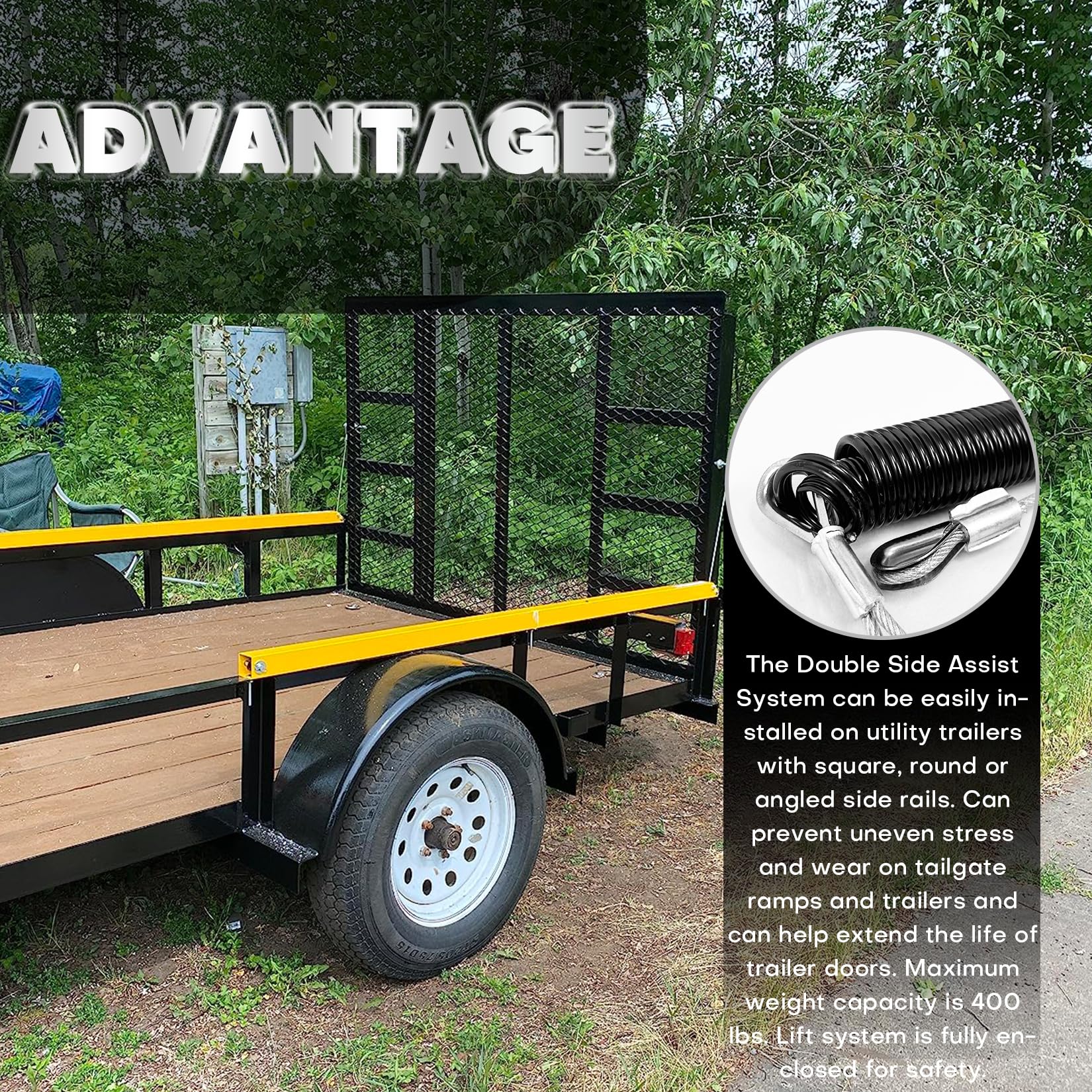 Mua Tailgate Utility Trailer Gate Liftgate Ramp Lift 2 Sided Lift ...