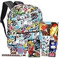 Amazon.com | Marvel Avengers Backpack Set Boys Girls Kids - 7 Pc Bundle ...