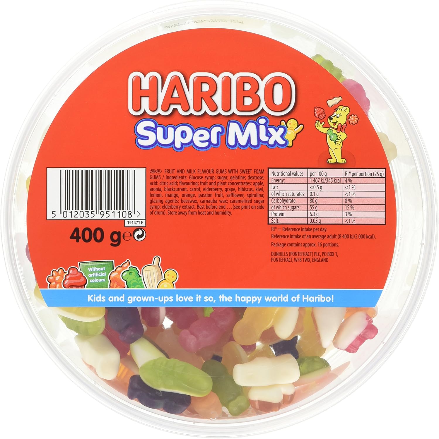 HARIBO Supermix 3.2kg bulk sweets, 8 x 400g tubs: Amazon.co.uk: Grocery